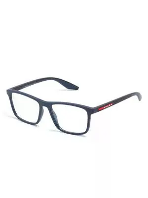 Prada Linea Rossa Rectangle-frame Glasses - Blue