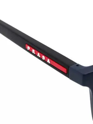 Prada Linea Rossa Rectangle-frame Glasses - Blue