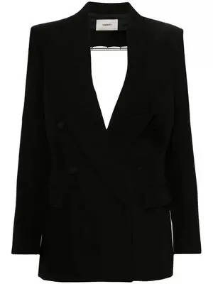 Coperni Triangle-detail Cut-out Blazer - Black