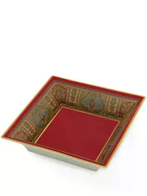 Etro Graphic-print Porcelain Tray - Red