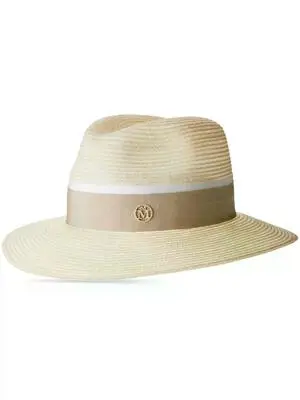 MAISON MICHEL Henrietta Fedora Hat - Neutrals