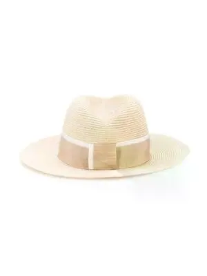 MAISON MICHEL Henrietta Fedora Hat - Neutrals