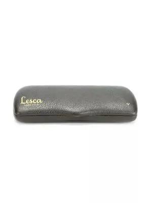 LESCA Round Frame Eyeglasses - Brown