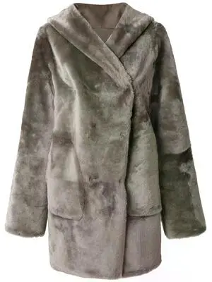 SYLVIE SCHIMMEL Hooded Sheepskin Coat