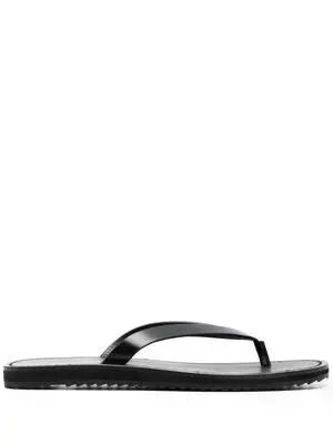 THE ROW Thong-strap Leather Flip Flops - Black