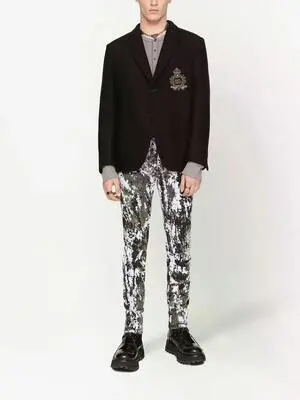 Dolce & Gabbana Heraldic-patch Single-breasted Blazer