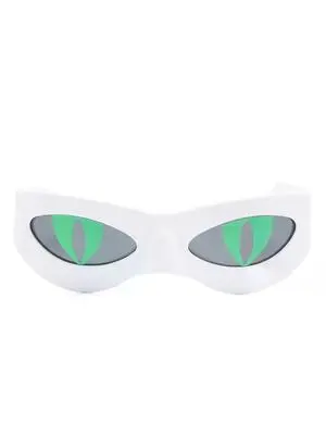 CHARLES JEFFREY Neko Rectangle-frame Sunglasses