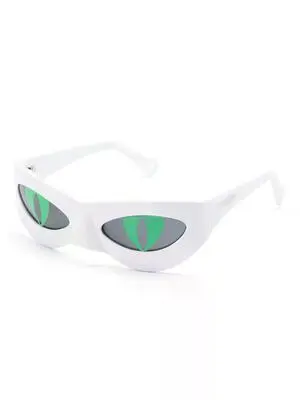CHARLES JEFFREY Neko Rectangle-frame Sunglasses