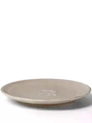 Brunello Cucinelli Logo-engraved Ceramic Plate - Brown
