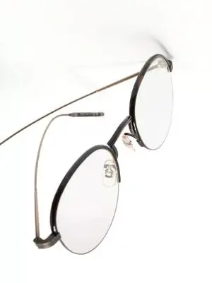Oliver Spencer Tk-6 Round-frame Glasses - Gold