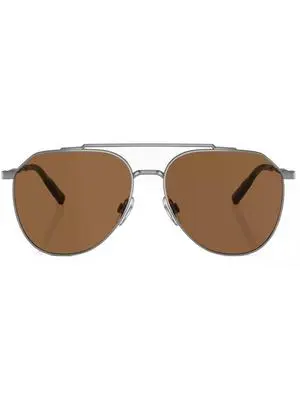 Dolce & Gabbana Pilot-frame Tinted Sunglasses - Grey