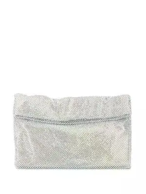TWENTY FOURHAITCH Crystal-embellished Mesh Clutch Bag