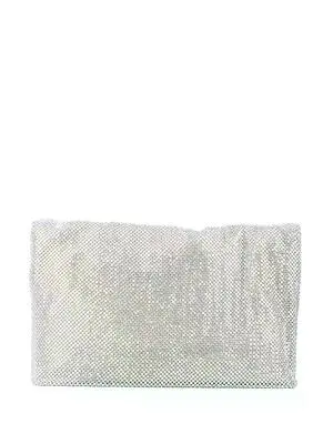 TWENTY FOURHAITCH Crystal-embellished Mesh Clutch Bag