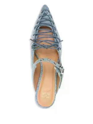 GANNI Oleatex Mules - Blue