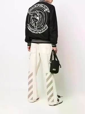 ENTERPRISE JAPAN Varsity Patch-detail Bomber Jacket