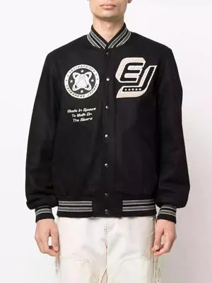 ENTERPRISE JAPAN Varsity Patch-detail Bomber Jacket