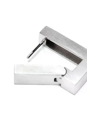 Tom Wood Satin Square Hoop Earrings