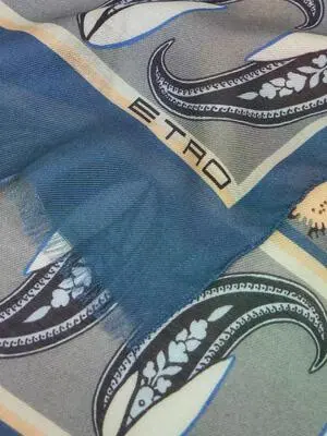 Etro Frayed Floral-print Scarf