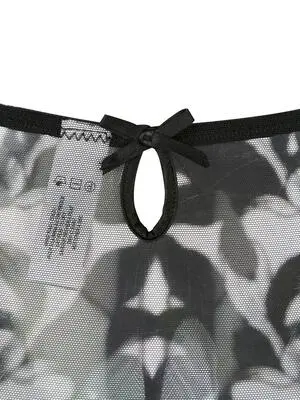 FLEUR DU MAL Lily Embroidered High-waisted Thong
