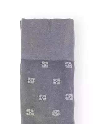 GANNI Embroidered Logo Knee-high Socks
