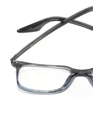 Ray-ban Polished-effect Square-frame Glasses - Grey