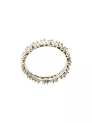 SUZANNE KALAN 18kt White Gold Baguette Diamond Eternity Band - Silver