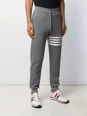 Thom Browne 4-bar Waffle Stitch Track Pants - Grey