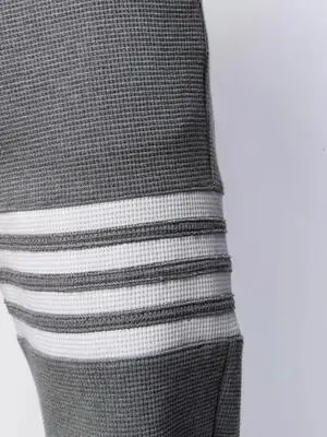 Thom Browne 4-bar Waffle Stitch Track Pants - Grey