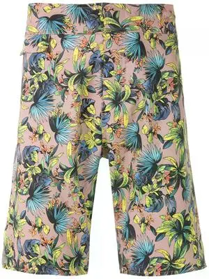 AMIR SLAMA Printed Swim Shorts - Neutrals