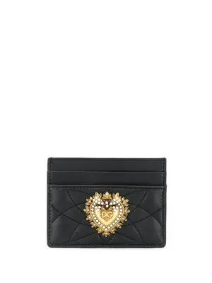 Dolce & Gabbana Devotion Quilted Card Holder - Black