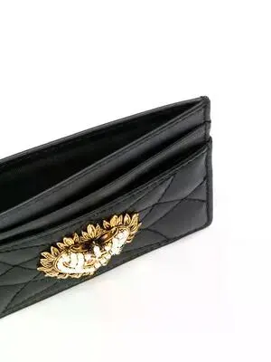 Dolce & Gabbana Devotion Quilted Card Holder - Black