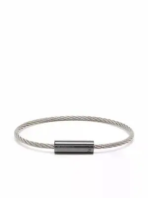 Le Gramme 5g Polished Ceramic Cable Bracelet - Silver