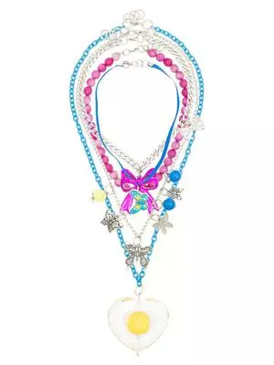 AMIR SLAMA Heart Multi Chain Necklace