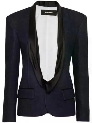 Dsquared2 Shawl-lapel Single-breasted Blazer - Blue