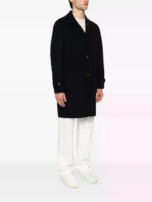 Eleventy Single-breasted Reversible Wool Coat
