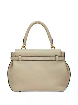 LANCEL Charlie De Small Leather Tote Bag - Neutrals