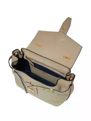 LANCEL Charlie De Small Leather Tote Bag - Neutrals