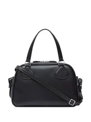 COURREGES Logo Plaque Leather Bowling Bag
