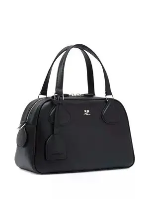 COURREGES Logo Plaque Leather Bowling Bag
