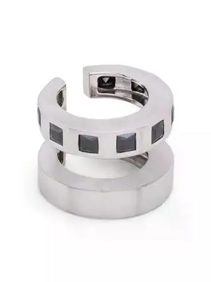Tom Wood Arch Zirconia Double Cuff Earring - Silver