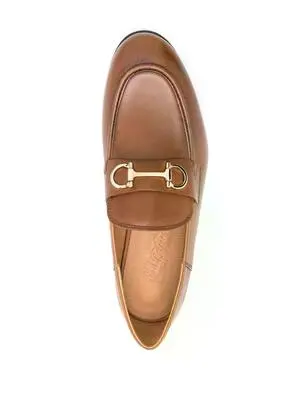 FERRAGAMO Gancini Leather Loafers