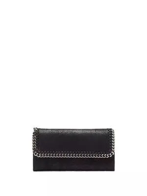 Stella McCartney Falabella Continental Flap Wallet - Black
