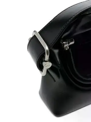 OSOI Folder Brot Leather Shoulder Bag - Black
