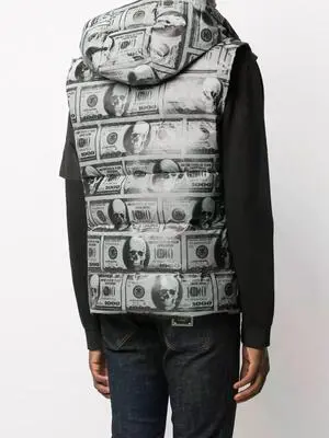 Philipp Plein Skull Dollar Feather Down Vest