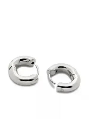 Monica Vinader Essential Recycled Huggie Hoop Earrings - Silver