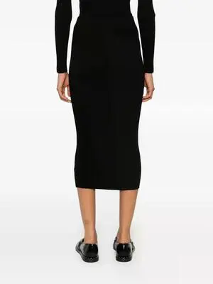 P.a.r.o.s.h Ribbed-knit Midi Skirt