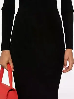 P.a.r.o.s.h Ribbed-knit Midi Skirt