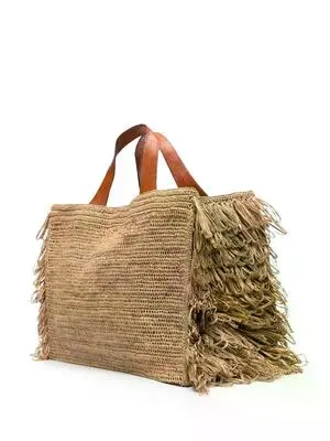 IBELIV Onja Fringe-trimmed Tote Bag - Neutrals