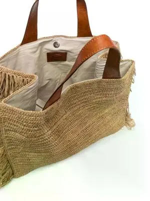 IBELIV Onja Fringe-trimmed Tote Bag - Neutrals