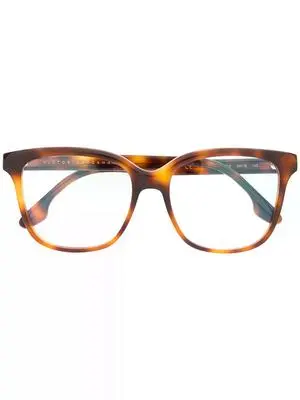 Victoria Beckham Tortoiseshell Square Glasses - Brown